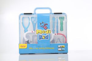 Medi Kid Doctor Play Set for Children. 14 instruments blue