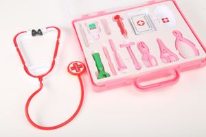 Medi Kid Doctor Play Set for Children. 14 instruments pink